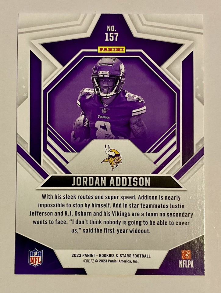 2023 Panini Rookies & Stars Jordan Addison Rookie Card #157 | eBay