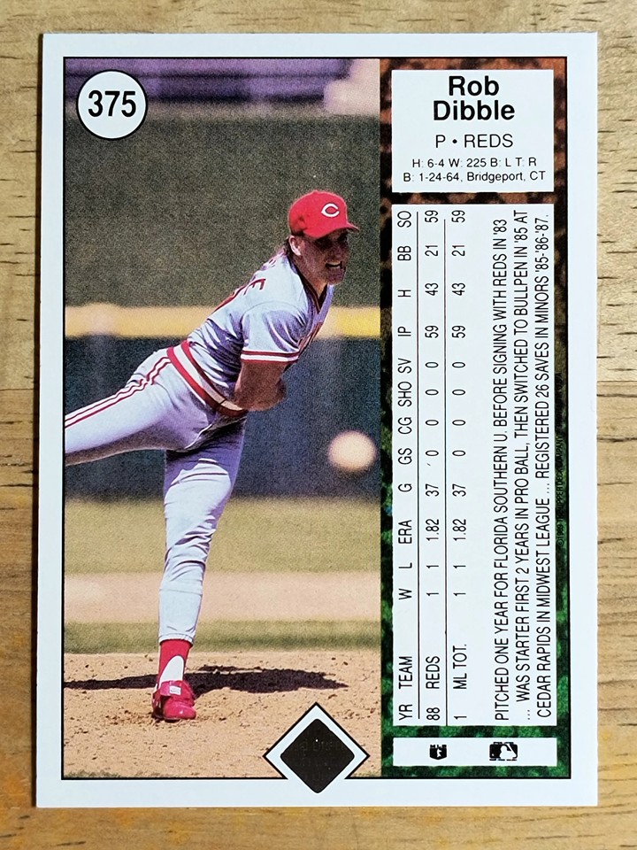 1989 Upper Deck #375 Rob Dibble RC | eBay