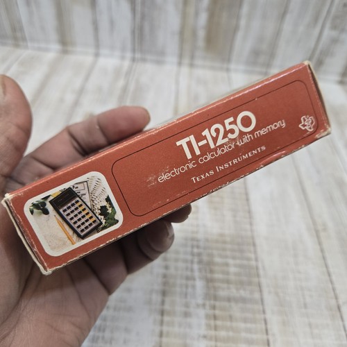 Vintage Texas Instruments TI-1250 Electronic Calculator In Box Tested ...