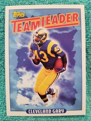 1993 TOPPS LOS ANGELES RAMS TEAM LEADER #176 CLEVELAND GARY | eBay