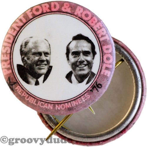 1976 Gerald Ford President Bob Dole - Republican Nominees '76 Pin ...