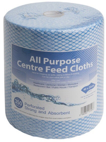 All Purpose Cloths Centrefeed J Cloth Type Cleaning Roll 350 Sheets ...