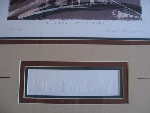 SUSAN PATE~OPUS ONE~WINERY~SYNERGY~SIGNED LITHOGRAPH~1989~122/850~COA ...