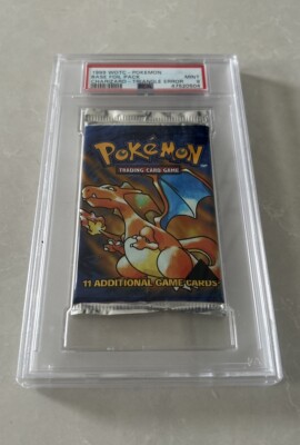 1999 Wotc Pokémon Charizard Art Base Set Triangle Error Stamped Pack ...