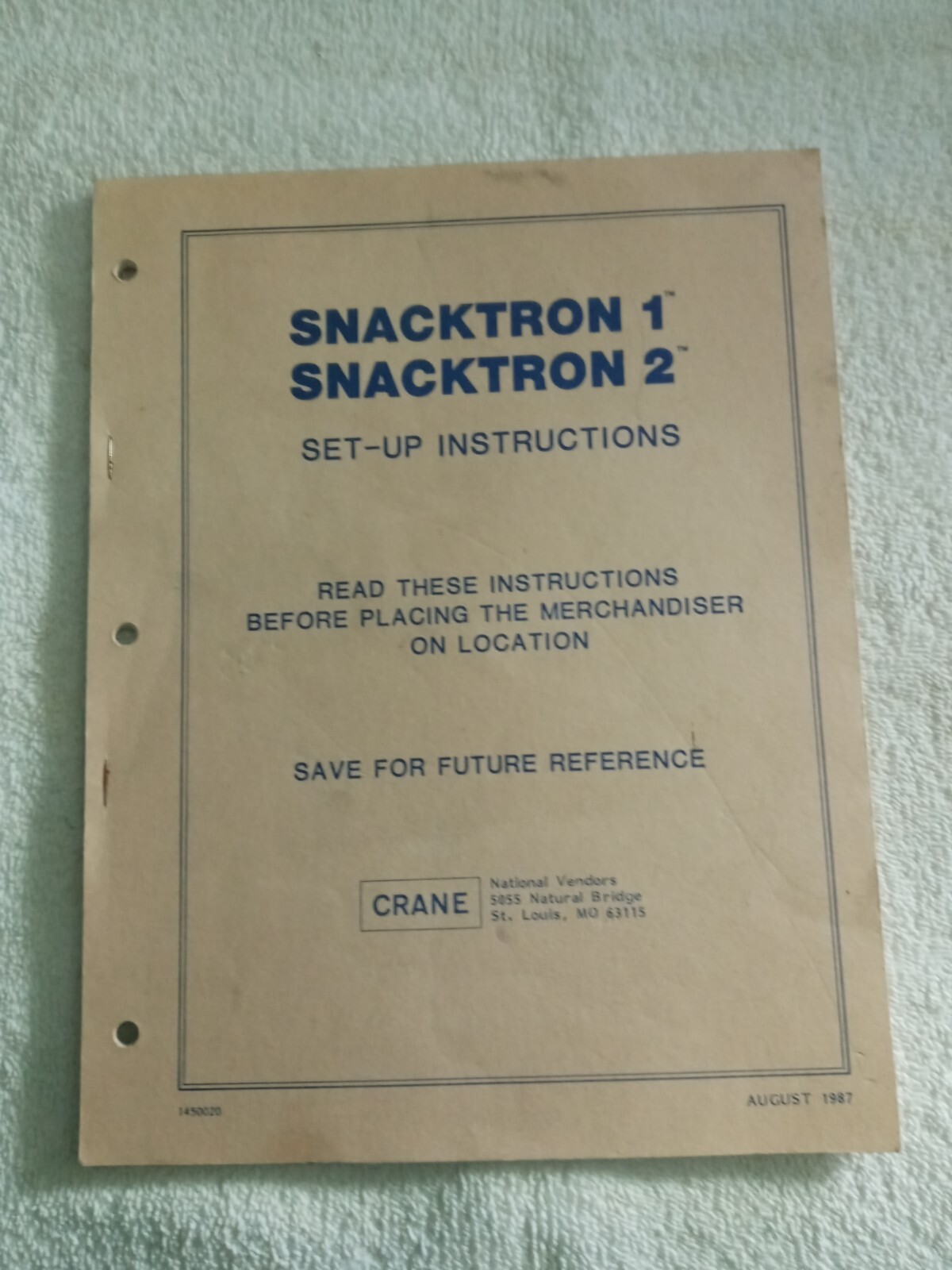 National Vendors Model 145 & 146 Snacktron 1 & 2 Set-Up Instructions | eBay