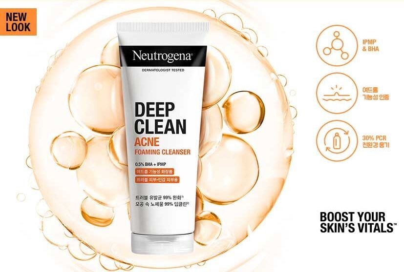 Neutrogena Deep Clean Acne Foaming Cleanser 175g K-Beaty | eBay