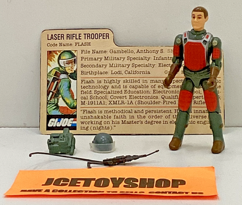 VINTAGE HASBRO GI JOE 1982 SERIES 1 V1 STRAIGHT ARM FLASH FILE CARD ...