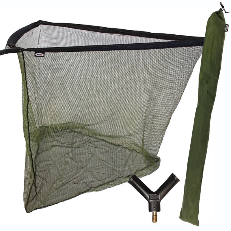NGT FISHING NET HANDLE FISHING NETS 36" 42" 50" DUAL FLOAT NET STINK ...
