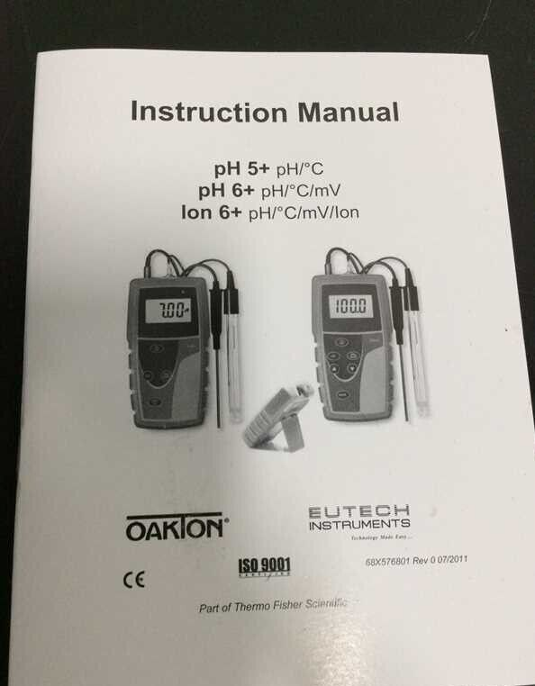 OAKTON PH Meter PH 6+ METER With ATC Probe & Epoxy pH Electrode In ...