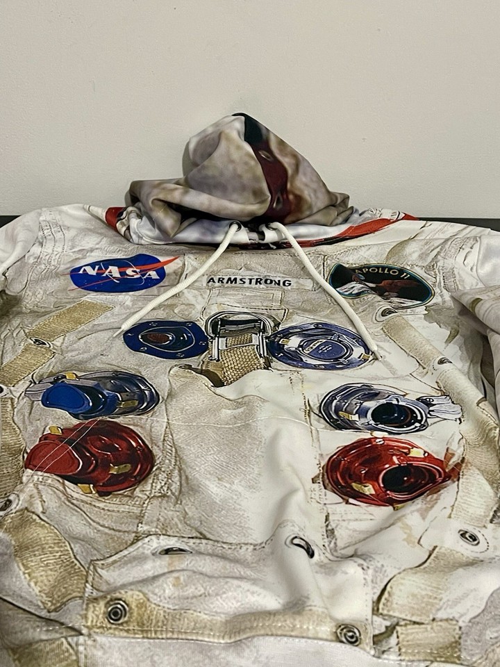 Neil Armstrong Apollo 11 NASA 3D Spacesuit Zip Hoodie Men's Large | eBay UK