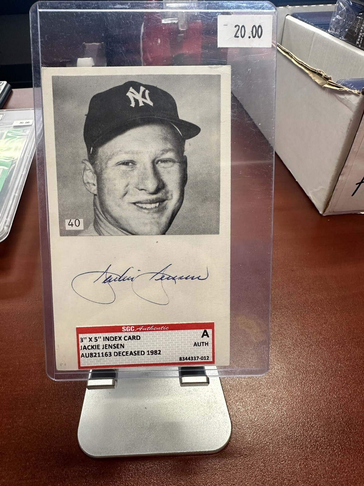 jackie jensen Authentic Cut Signature SGC Authentic | eBay