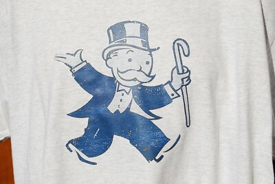 Retro , Graphic , T Shirt ,Blue Monopoly Man | eBay