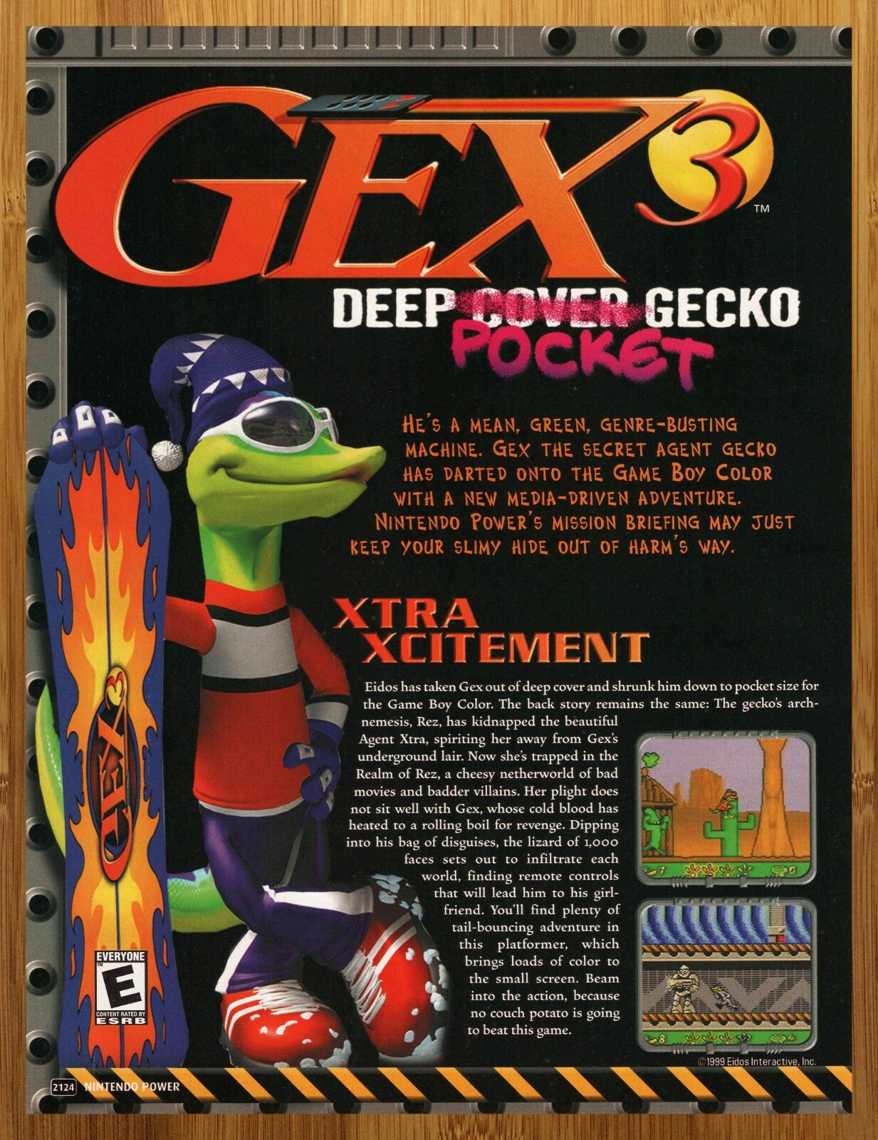 2000 Gex 3: Deep Pocket Gecko Game Boy Color Print Ad/Poster Authentic ...