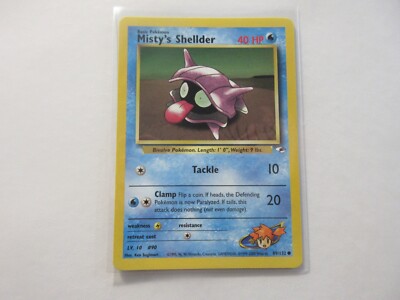 Misty's Shellder Gym Heroes Pokemon Card NM | eBay