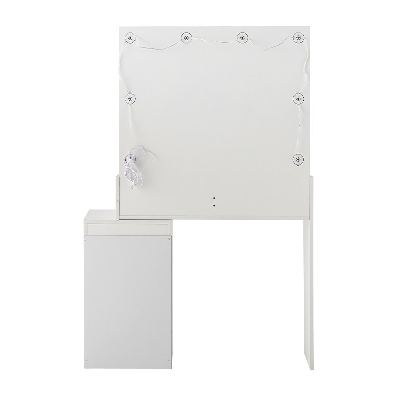 Dressing Table with LED Lighted Mirror Makeup Lady Dresser Desk Table ...