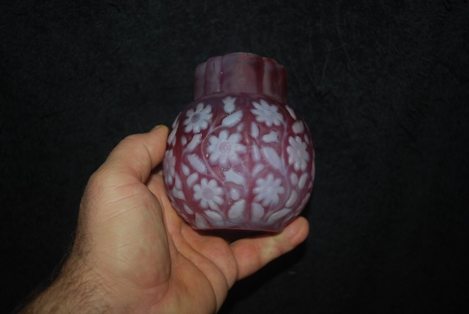 SCARCE BEAUTIFUL VICTORIAN FINDLAY FLORADINE CRANBERRY OPALESCENT ...