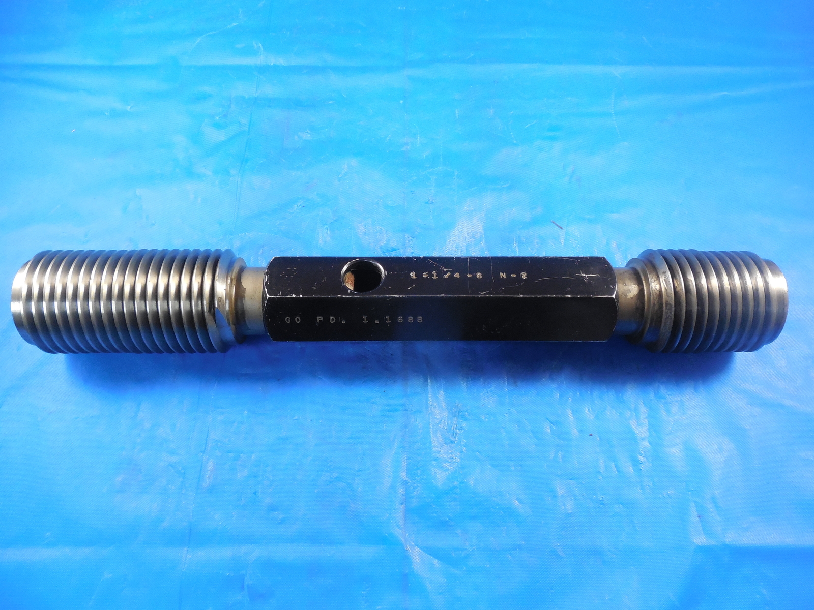 1 1/4 8 N 2 TRUNCATED SET THREAD PLUG GAGE 1.25 GO NO GO P.D'S = 1.1688 ...