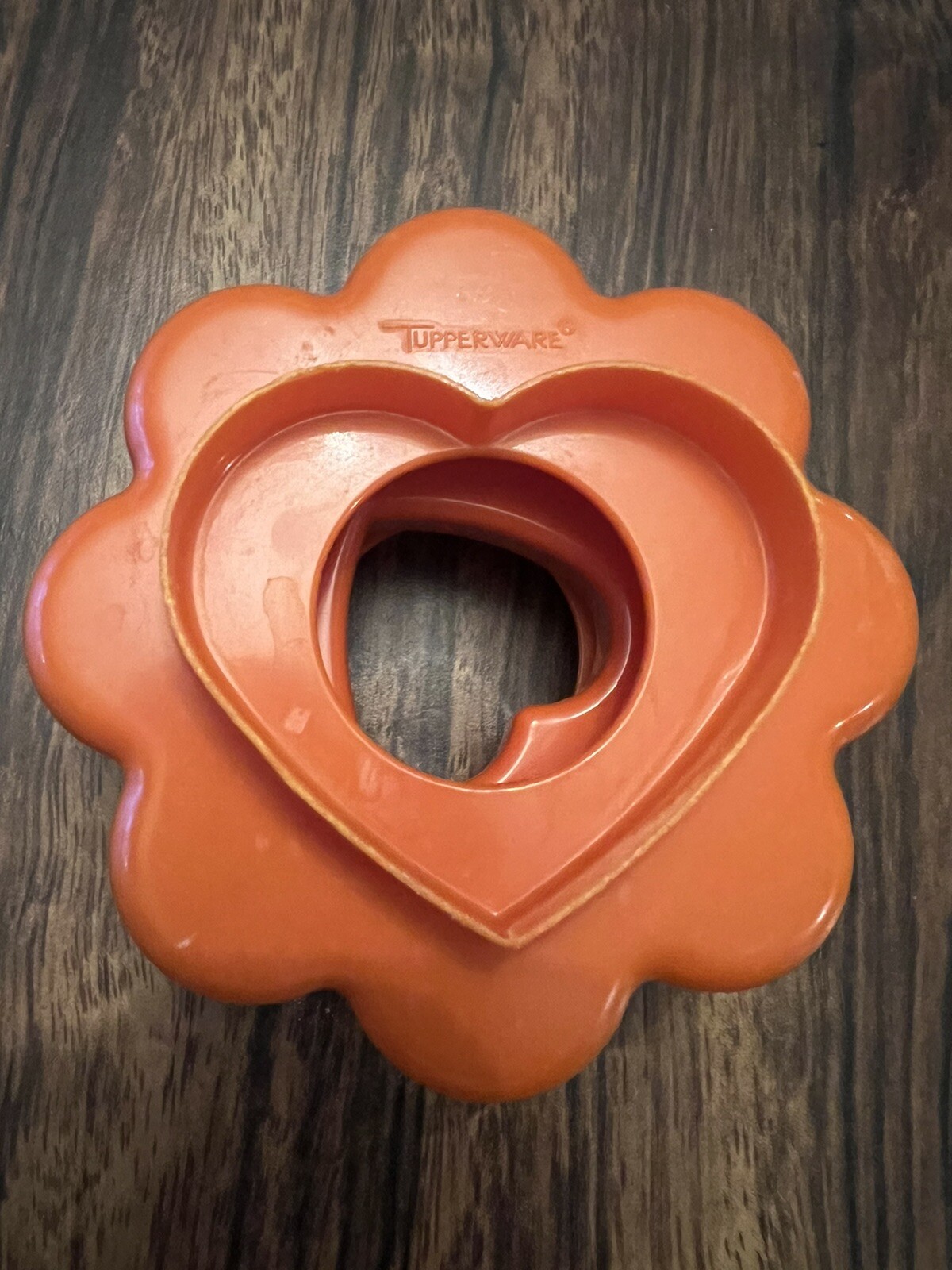Vintage Tupperware Cookie Cutters Set Plastic Nesting Stacking Orange ...