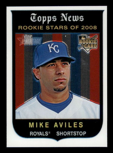 2008 Topps Heritage High Chrome Parallel 270 Mike Aviles Royals 1906/ ...