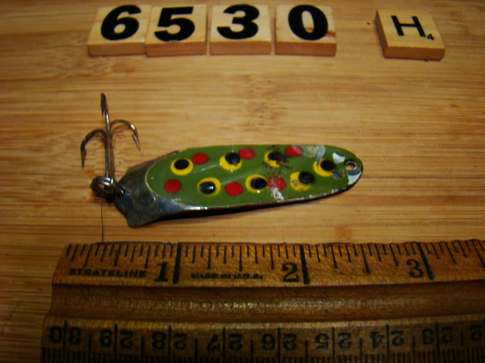 U6530 HFROG SPOTTED METAL SPOON FISHING LURE | eBay