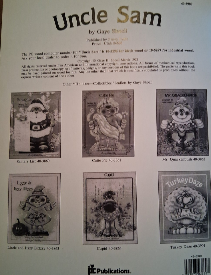 Vintage 1990 Tole Painting Pattern Booklet: Cutie Pie by Gaye Schoell ...