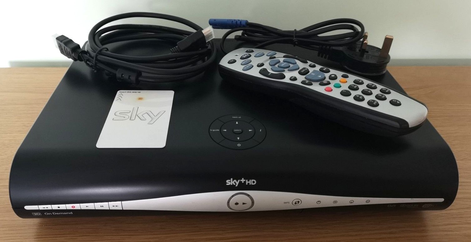 Sky Plus/+ HD Box 500GB Built in WIFI wi-fi DRX890W Remote & Power ...