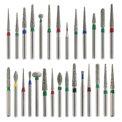Dental Diamond Burs Football 856 330 Round End Taper Needle TR TC Burr ...