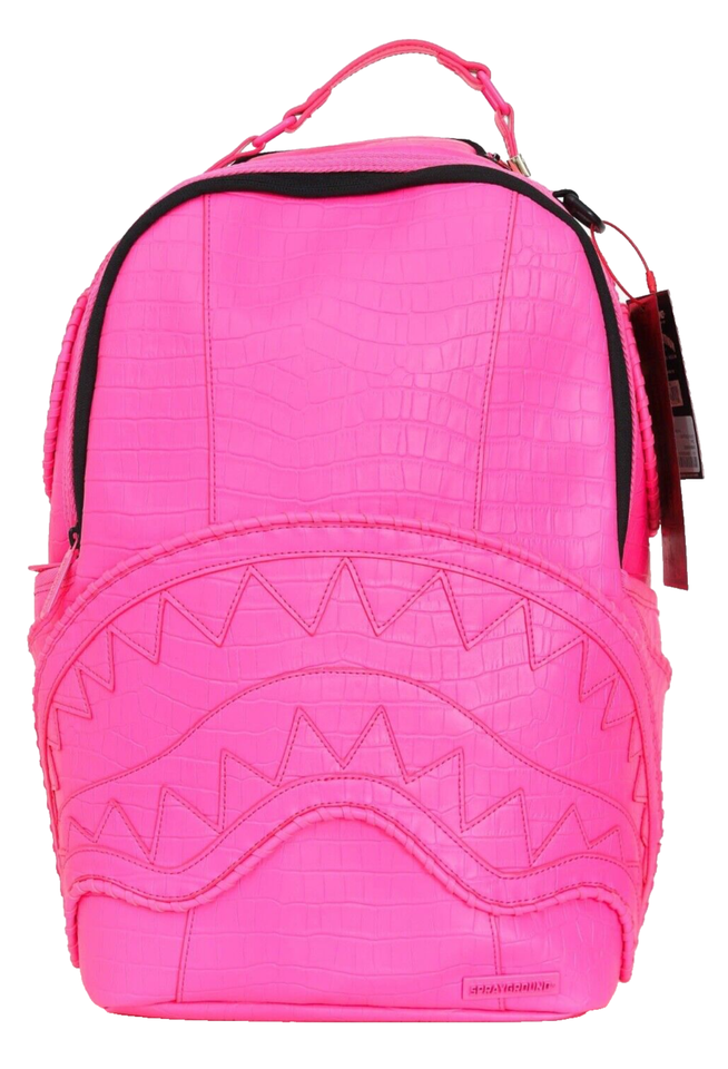 Sprayground Pink Shark In Paris Backpack Snake Skin LIMITED Books Bag ...