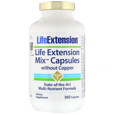 Life Extension, Mix™ Capsules Without Copper, 360 Capsules | eBay Australia