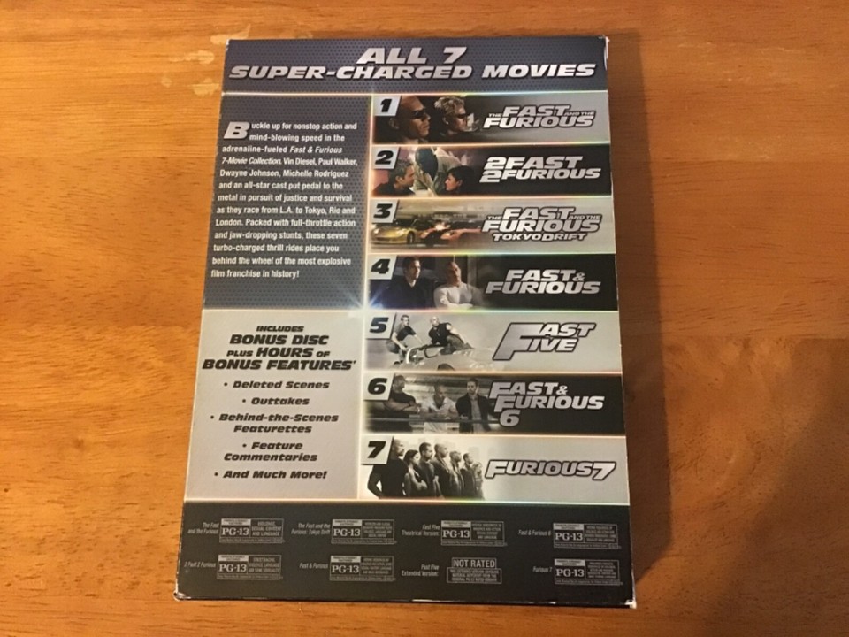 Fast and Furious 7 Movie Collection (DVD) 25192354168 | eBay