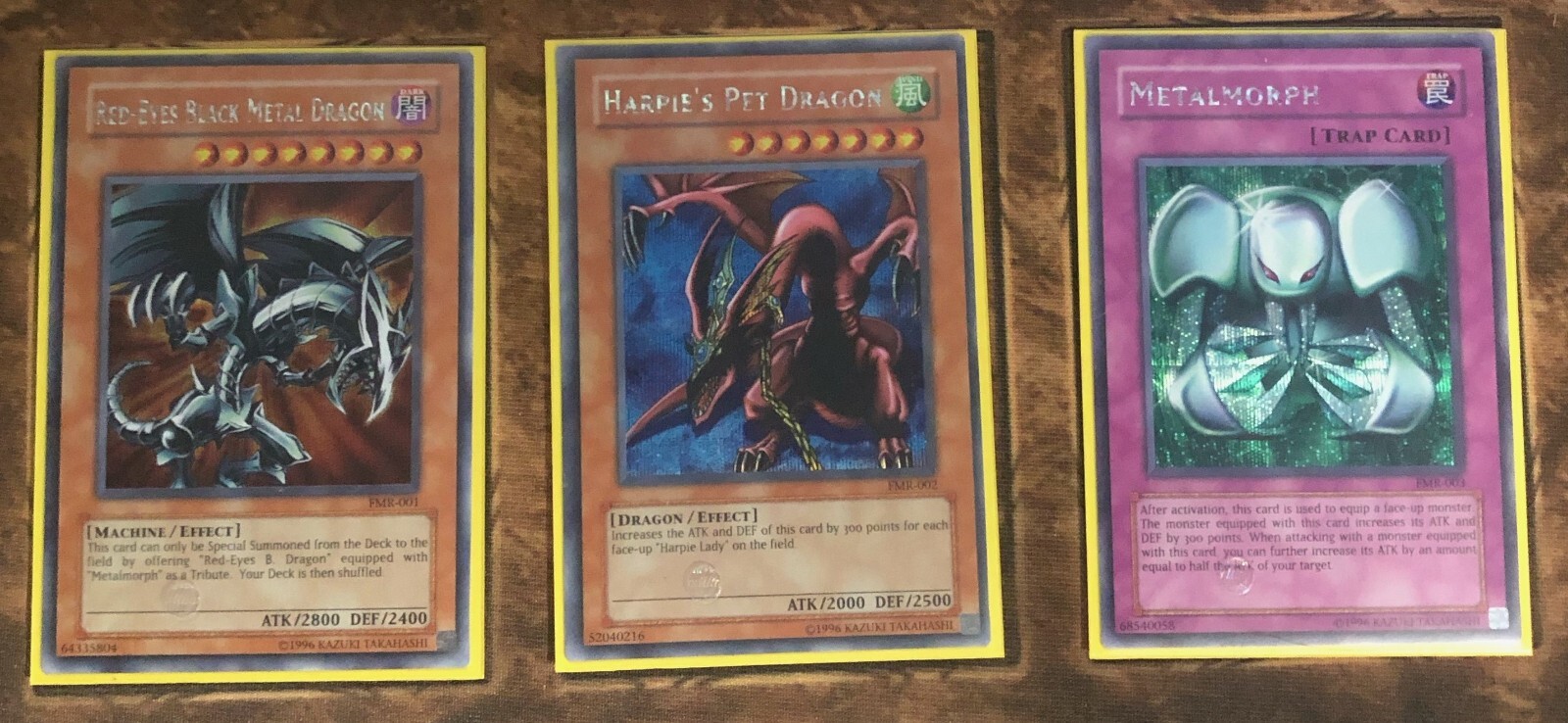 Yu-Gi-Oh- Red-Eyes Black Metal Dragon, Harpie's Pet Dragon, Metalmorph ...