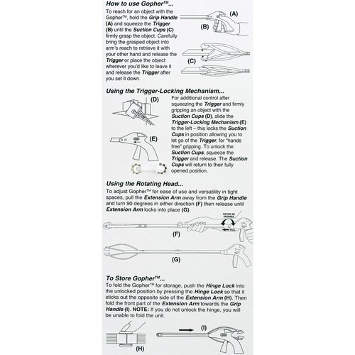 Gopher II Deluxe Pick Up & Reaching Aid, Blue, as Seen on TV | eBay