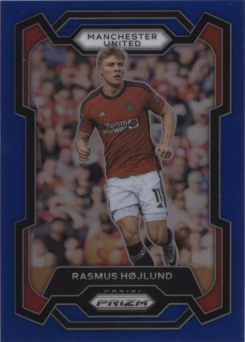 2023-24 Panini Prizm Premier League - Rasmus Hojlund #51 Blue Prizm ...
