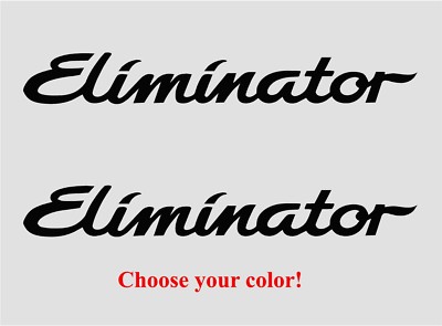 ELIMINATOR Boat Lettering Vinyl Decals Boat Stickers 2 pc set 2.75 x 21 ...