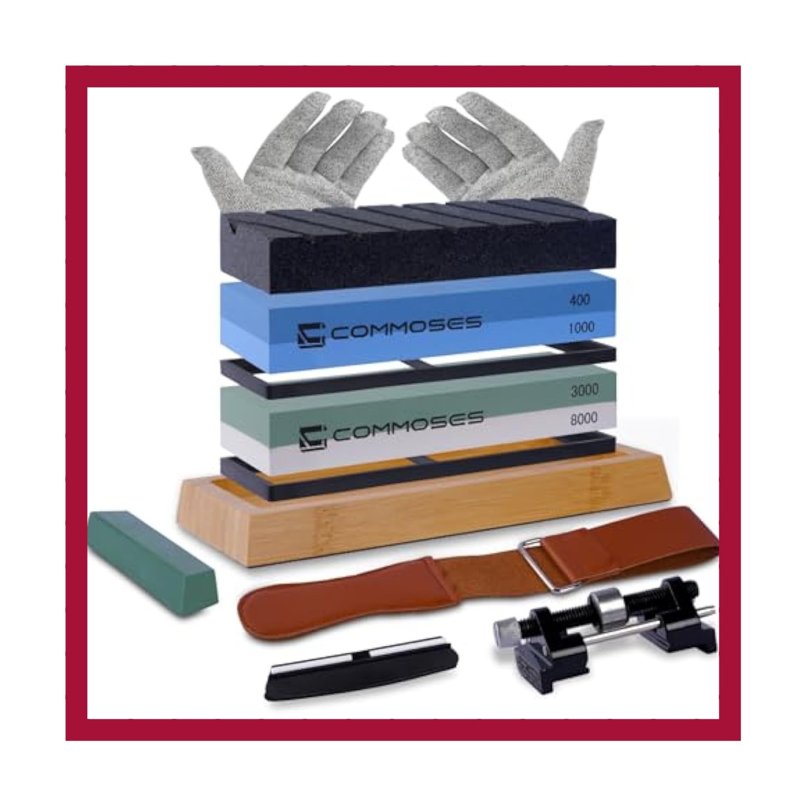 Whetstone Sharpening Stone Knife Sharpener Stone Set: 4 Side 8000|3000 ...