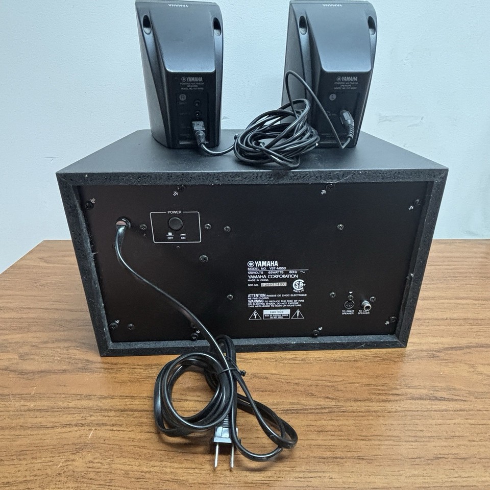 Yamaha YST-MS50 65-Watt 2.1 - Multimedia Speakers - 2 Satellites 1 Sub ...