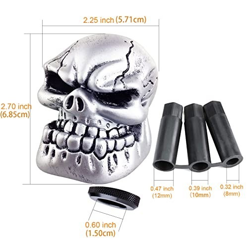 Skull Gear Shift Knob - Universal Skeleton Shifter Handle for Manual ...