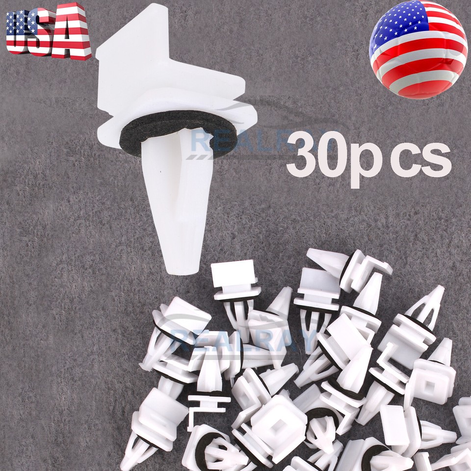 For 91513-SM4-000 Honda Side Sill Garnish Upper Clip 30PCS white new w ...
