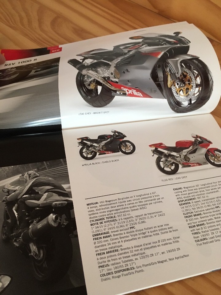 Aprilia Gamma 2004 Moto Scooter Quad Prospectus Brochure Prospekt ...