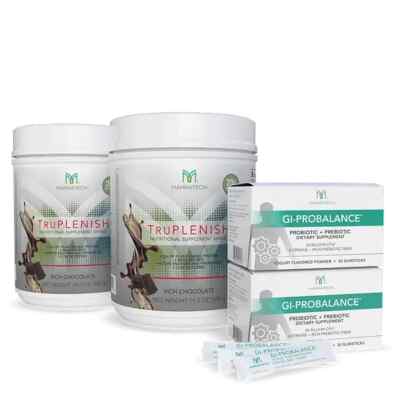 Mannatech Healthy Happy Gut Smoothie Bundle TruPlenish GI-Probalance 4pcs NEW | eBay