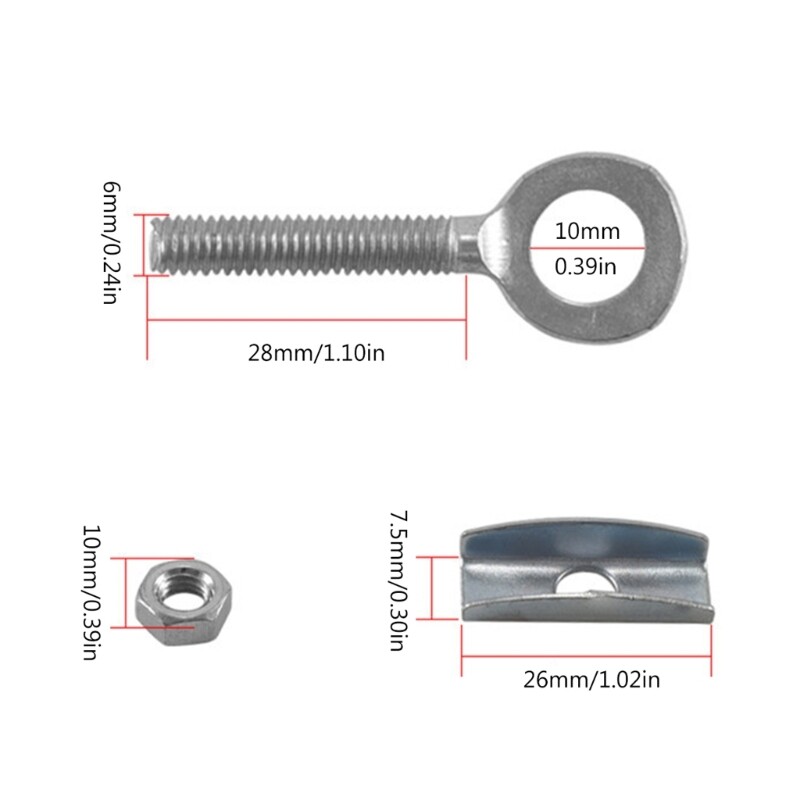 10 Pcs Carbon Steel Bicycles Chain Adjuster Fastener Bike Chain ...