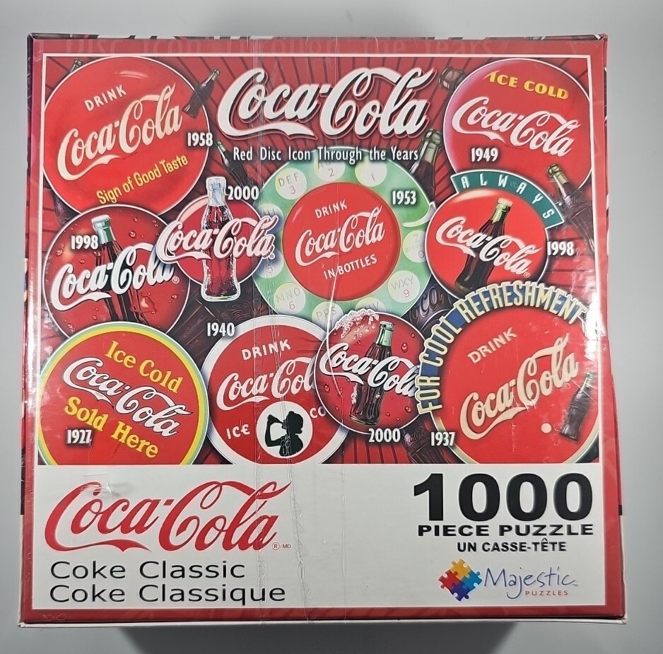 SEALED Magestic Coca-Cola “Red Disc Icon Through The Years” 1000 Piece ...