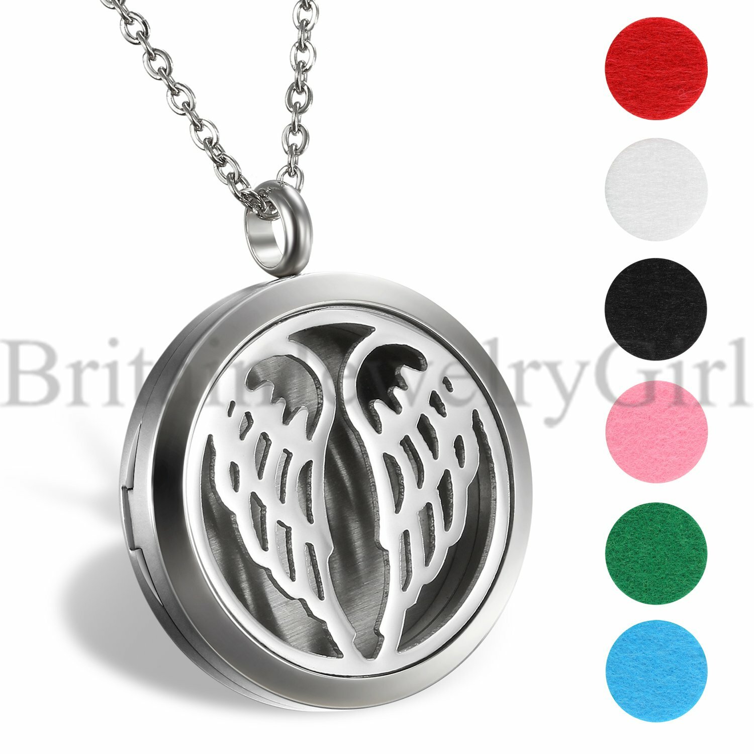 30mm Locket Pendant Aromatherapy Perfume Essential Oil Diffuser Chain ...