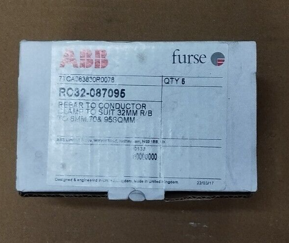 5Pcs lot ABB FURSE RC32-087095 REBAR TO CONDUCTOR CLAMP | eBay