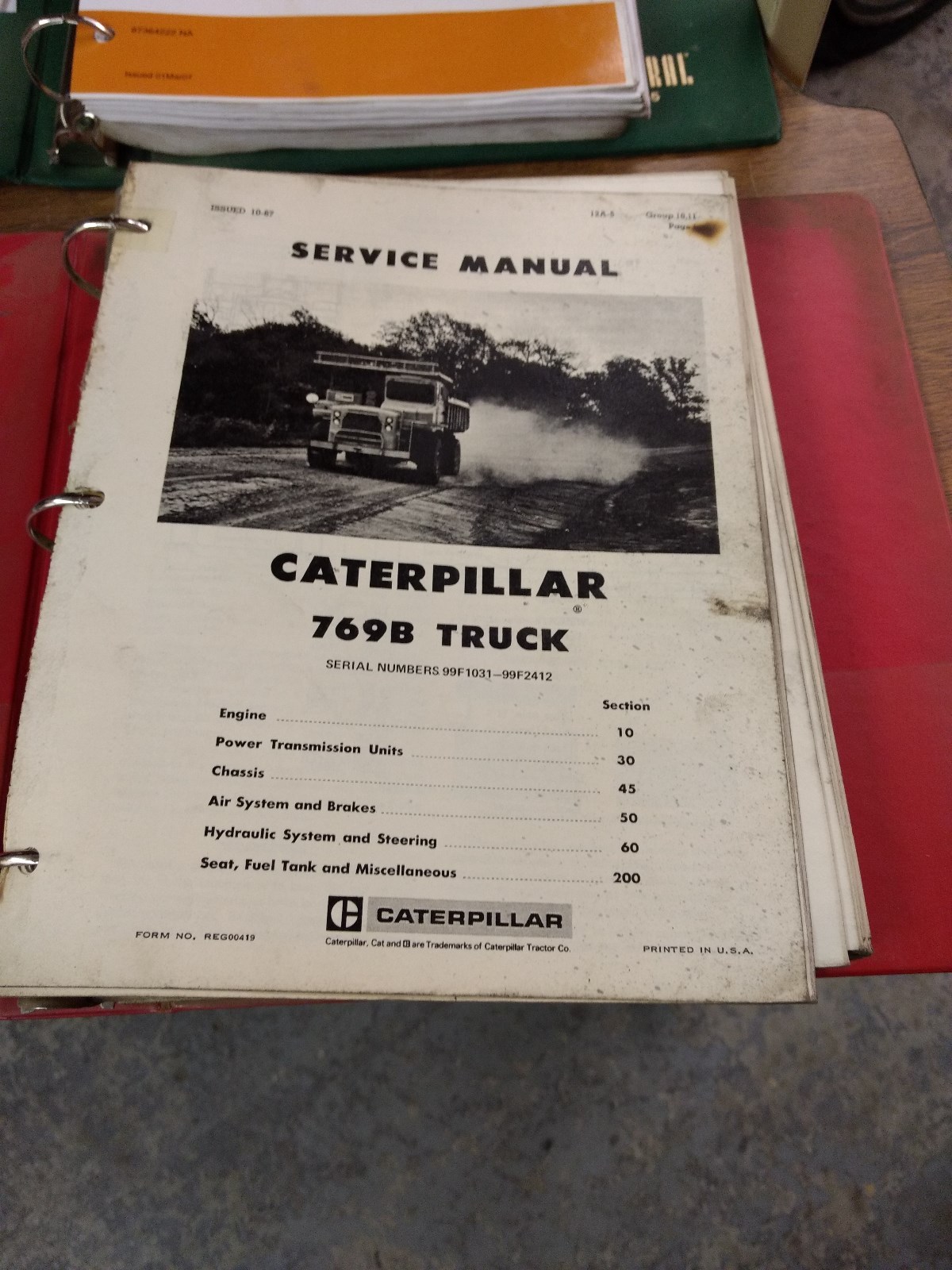 CAT CATERPILLAR 769B TRUCK SERVICE MANUAL S/N 99F1031-99F2412 | eBay