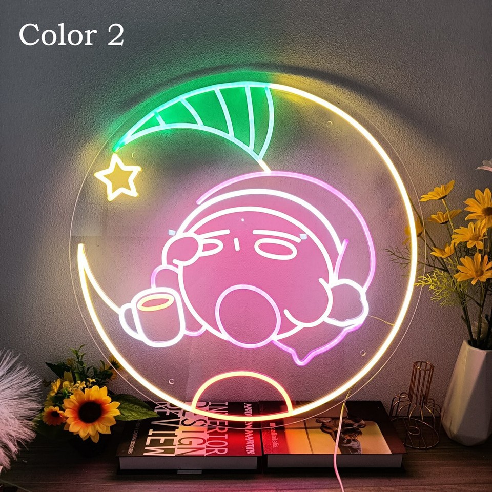 Kirby Neon Sign, Gaming Room Decor, Anime Neon Sign,Birthday Gift Led ...