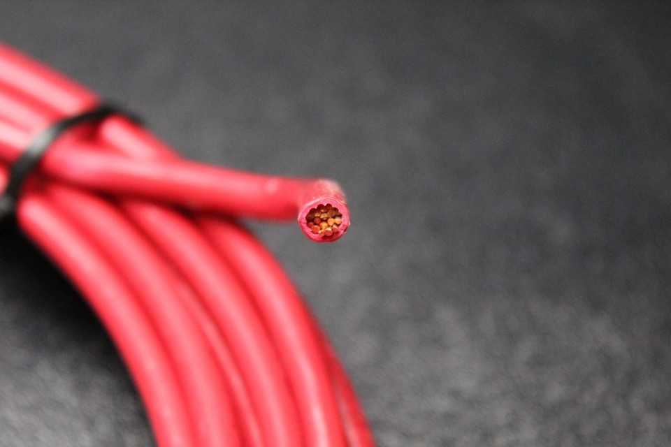 6 GAUGE THHN WIRE STRANDED RED 100 FT THWN 600V COPPER MACHINE CABLE ...