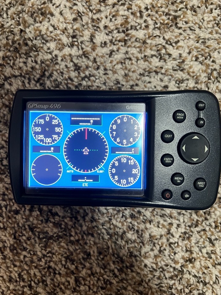 Garmin GPSmap 496 GPS with Panel Mount Dock and US Aviation Database | eBay