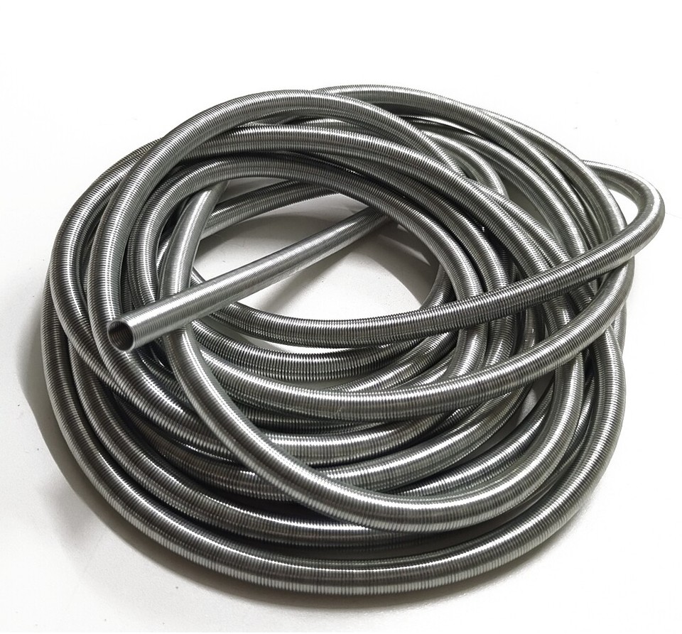 4m 3/16" Steel Spring Guard Flexible Pipe Hose Protector Metal Spiral ...