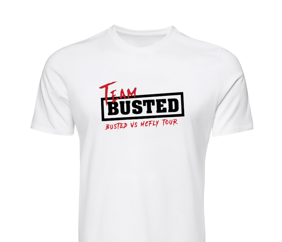 Team Busted T Shirt Busted Vs McFly 2025 Tour Unisex Uk Concert Fan Tee ...